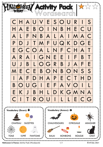 Halloween French Activity Pack | Teaching Resources