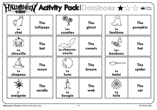 Halloween French Activity Pack | Teaching Resources