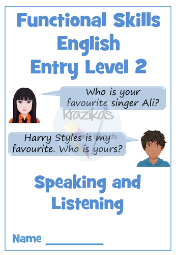 English Functional Skills Entry Level 2 Speaking and Listening ...