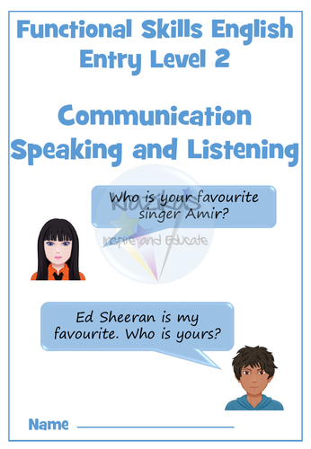 English Functional Skills Entry Level 2 Speaking and Listening ...