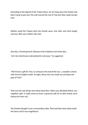 Talk for Writing- the Legend of the Trojan Horse Year 4 | Teaching ...