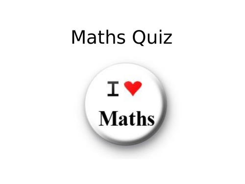 Maths quiz for form time | Teaching Resources