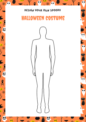 Design a Halloween Costume Worksheet Activity / Spooky Lesson Filler x5 ...