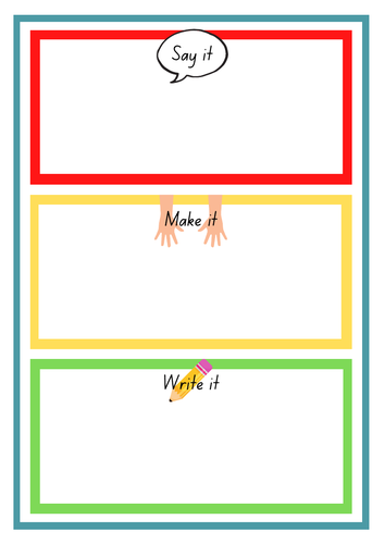 Say it, make it, write it board | Teaching Resources