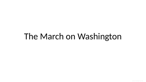 IBDP History: The March on Washington | Teaching Resources