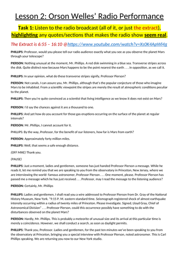 02 War of the Worlds - Radio Broadcast - Fake News - Entertainment ...