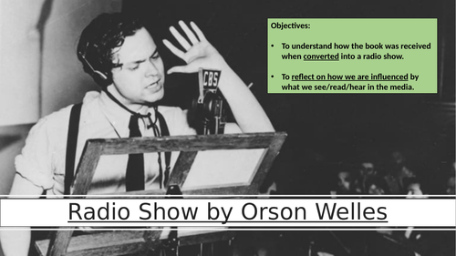 02 War of the Worlds - Radio Broadcast - Fake News - Entertainment ...