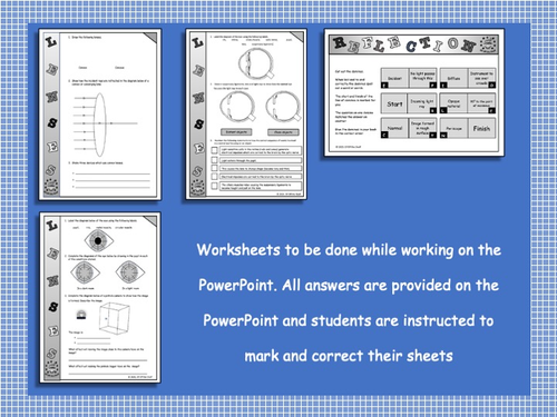Light - Lenses, The Eye, Pinhole Camera and Camera - Distance Learning ...