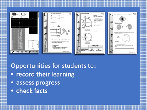 Light - Lenses, The Eye, Pinhole Camera and Camera - Distance Learning ...