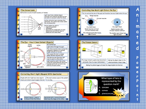 Light - Lenses, The Eye, Pinhole Camera and Camera - Distance Learning ...