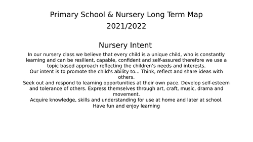 EYFS Nursery Long Term Plan on Power Point with book ideas and Topics ...
