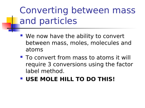 Converting between moles, mass, molecules and atoms grade 11 chemistry ...