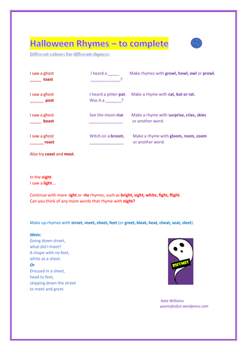 Halloween Rhymes | Teaching Resources