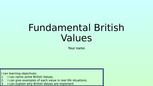 Fundamental British Values | Teaching Resources