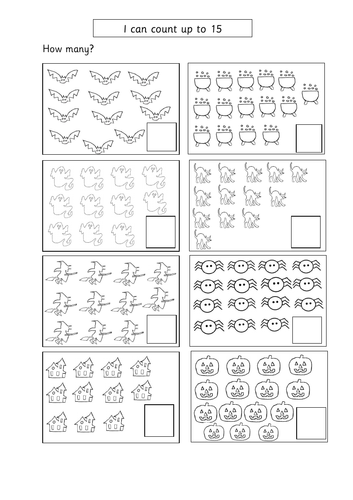 Halloween counting to 15 | Teaching Resources