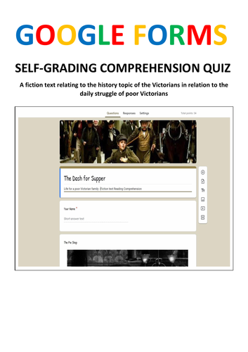 Google Classroom Forms Reading Comprehension 'Victorian Life' Fiction ...
