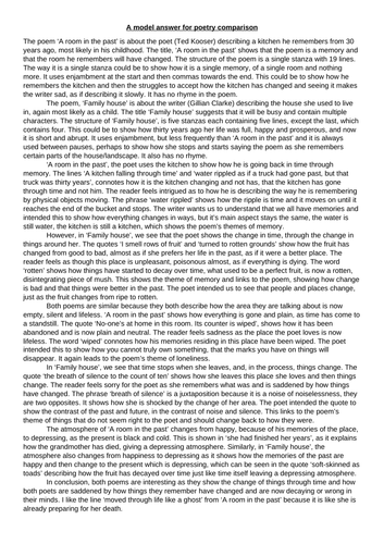 Model answer for an Unseen Poetry paper | Teaching Resources