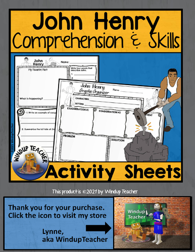 John Henry Activity Sheets | Print and Go! | Teaching Resources