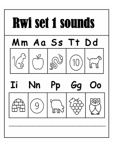 Phonics RWI set 1 sound free sample worksheet activity | Teaching Resources