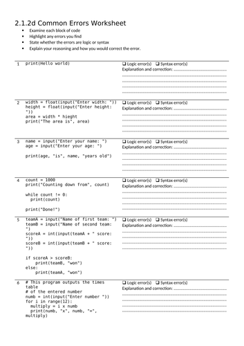 J277 OCR 2.1 Algorithmic Thinking | Teaching Resources