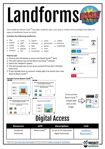 Landforms Boom Cards™ | Teaching Resources