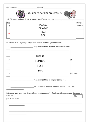 FRENCH - TV, FILM AND CINEMA REVISION | Teaching Resources