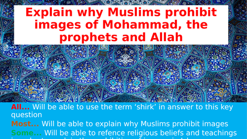 Prohibited Images in Islam Muhammad, Allah | Teaching Resources