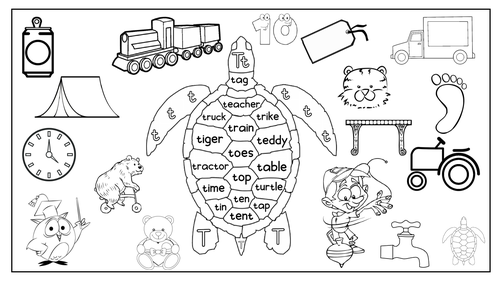 T is for Turtles Word and Picture Match KS1 | Teaching Resources