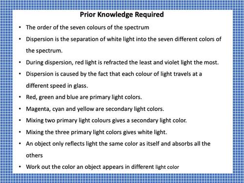Light - Dispersion, White Light & Colour Filters - Find the Pair Game ...