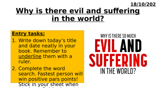 Why is there evil and suffering? | Teaching Resources