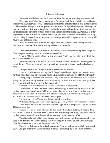 Summer Adventure | Teaching Resources