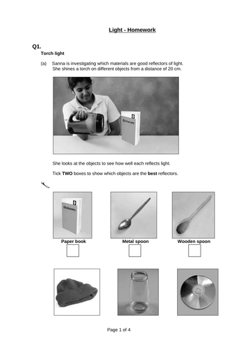 Light and Vision BUNDLE - Key Stage 3 Science Physics | Teaching Resources