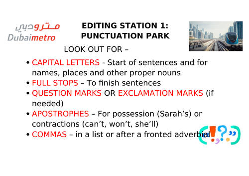 Dubai Editing Stations | Teaching Resources