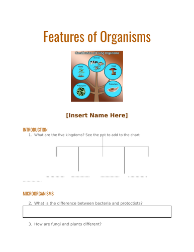 Classification - Biology (I)GCSE: teacher ppt and student google Doc's ...