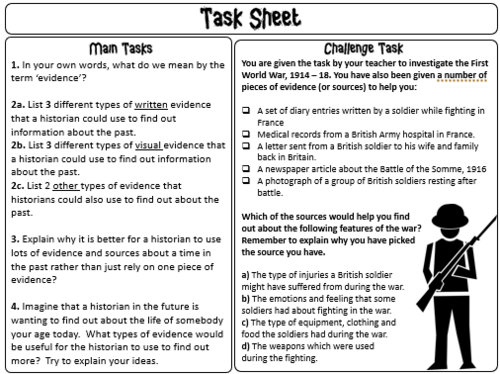 History Skills - Evidence & Sources | Teaching Resources