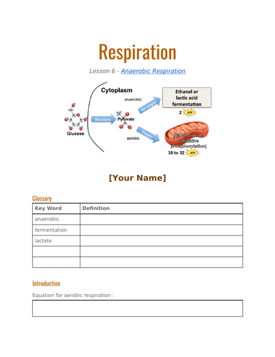 Respiration - Biology A Level: teacher ppt and student google Doc's ...