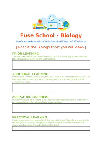 Biology Review using Fuse School videos | Teaching Resources