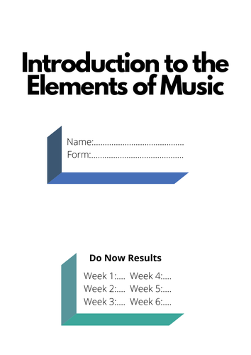 Elements of Music Knowledge Book | Teaching Resources