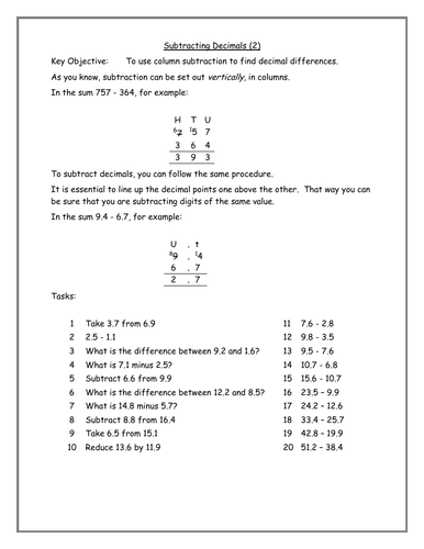 Adding and Subtracting Decimals - instruction and practice | Teaching ...