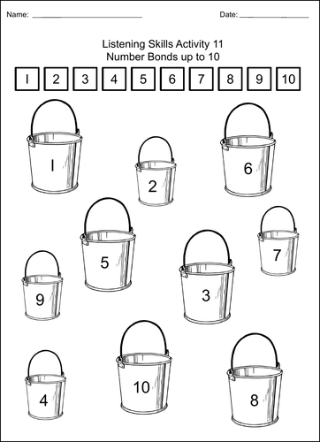 Listening Skills Maths Worksheets - Early Years, Key Stage 1 ...
