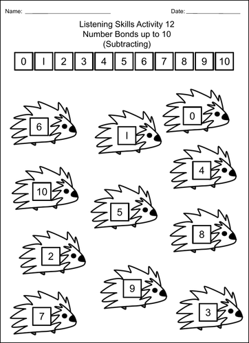 Listening Skills Maths Worksheets - Early Years, Key Stage 1 ...