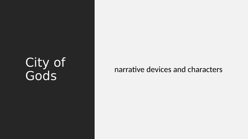 City of God film study cinema verite ethnofiction | Teaching Resources