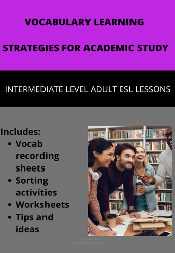 Vocabulary Learning Strategies for Academic Study | Teaching Resources