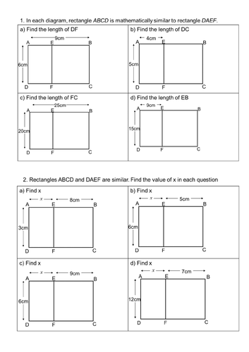 Edexcel GCSE Higher Unit 12 - Similarity & Congruence | Teaching Resources