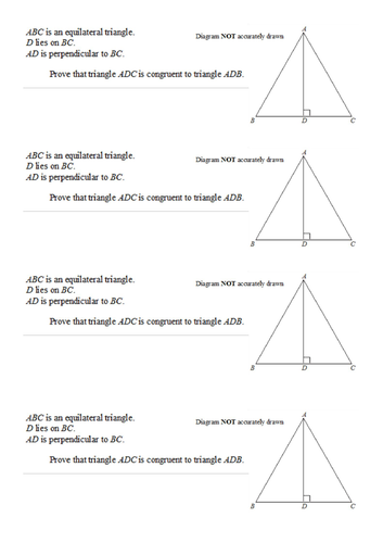 Edexcel GCSE Higher Unit 12 - Similarity & Congruence | Teaching Resources