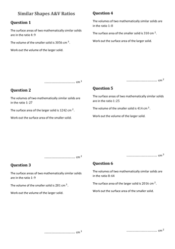 Edexcel GCSE Higher Unit 12 - Similarity & Congruence | Teaching Resources