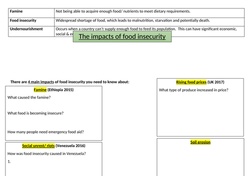 AQA GCSE Geography 9-1: The challenge of resource management | Teaching ...