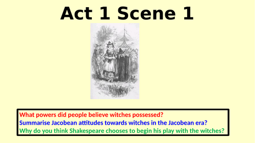 Macbeth Act 1 Scene 1 | Teaching Resources