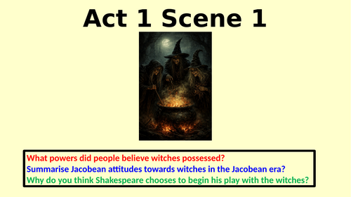 Macbeth Lessons on every scene | Teaching Resources