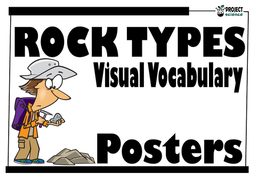 Rock Types Visual Vocabulary Word Wall Posters | Teaching Resources